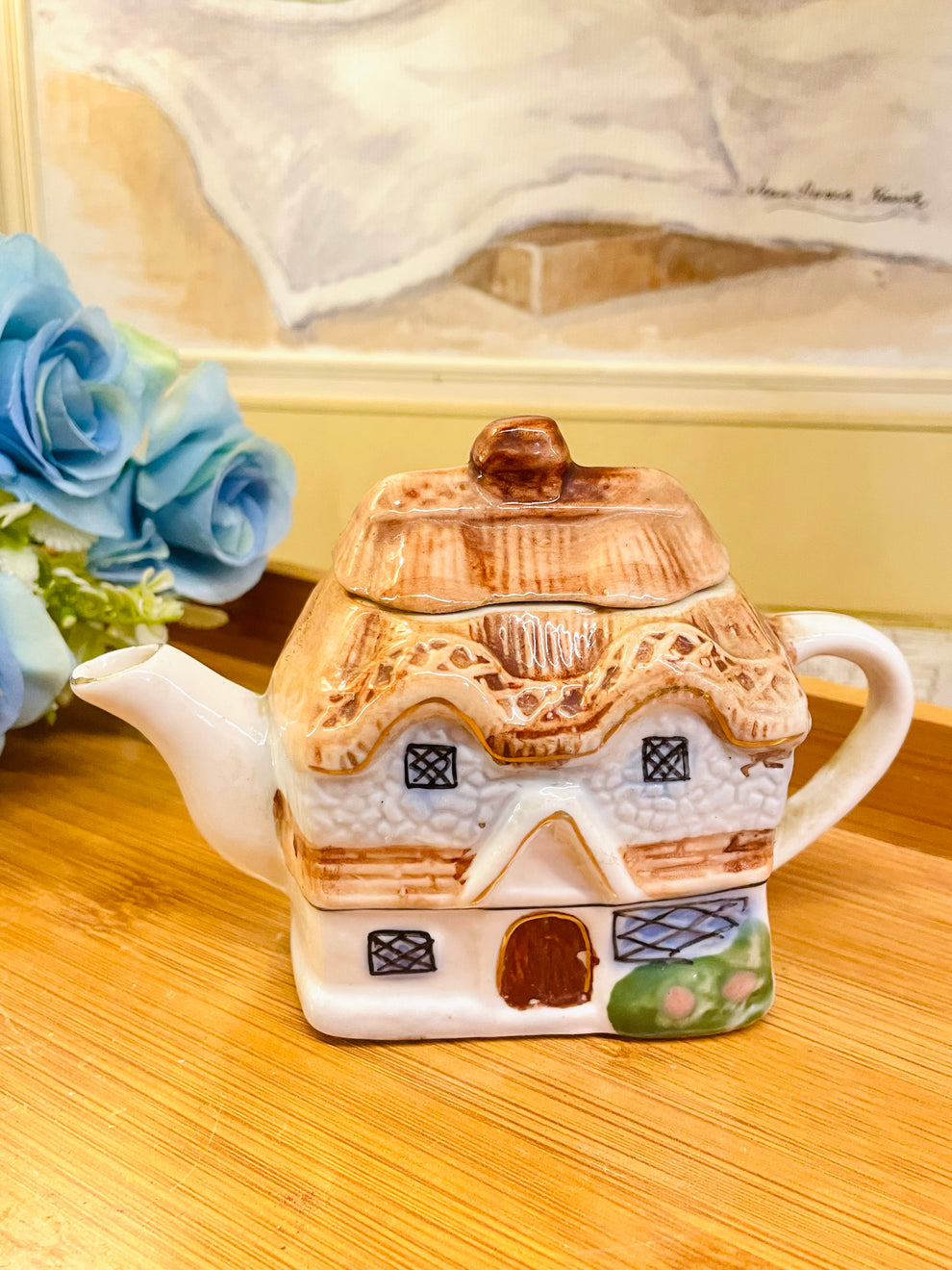 Mini Handpainted House Teapot – SUNSET KITCHEN